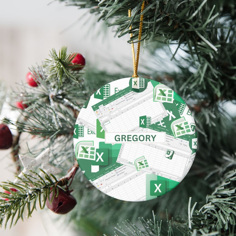 CUSTOM Accountant Ornament, Custom Excel Spread Sheet Gift for CPA ...