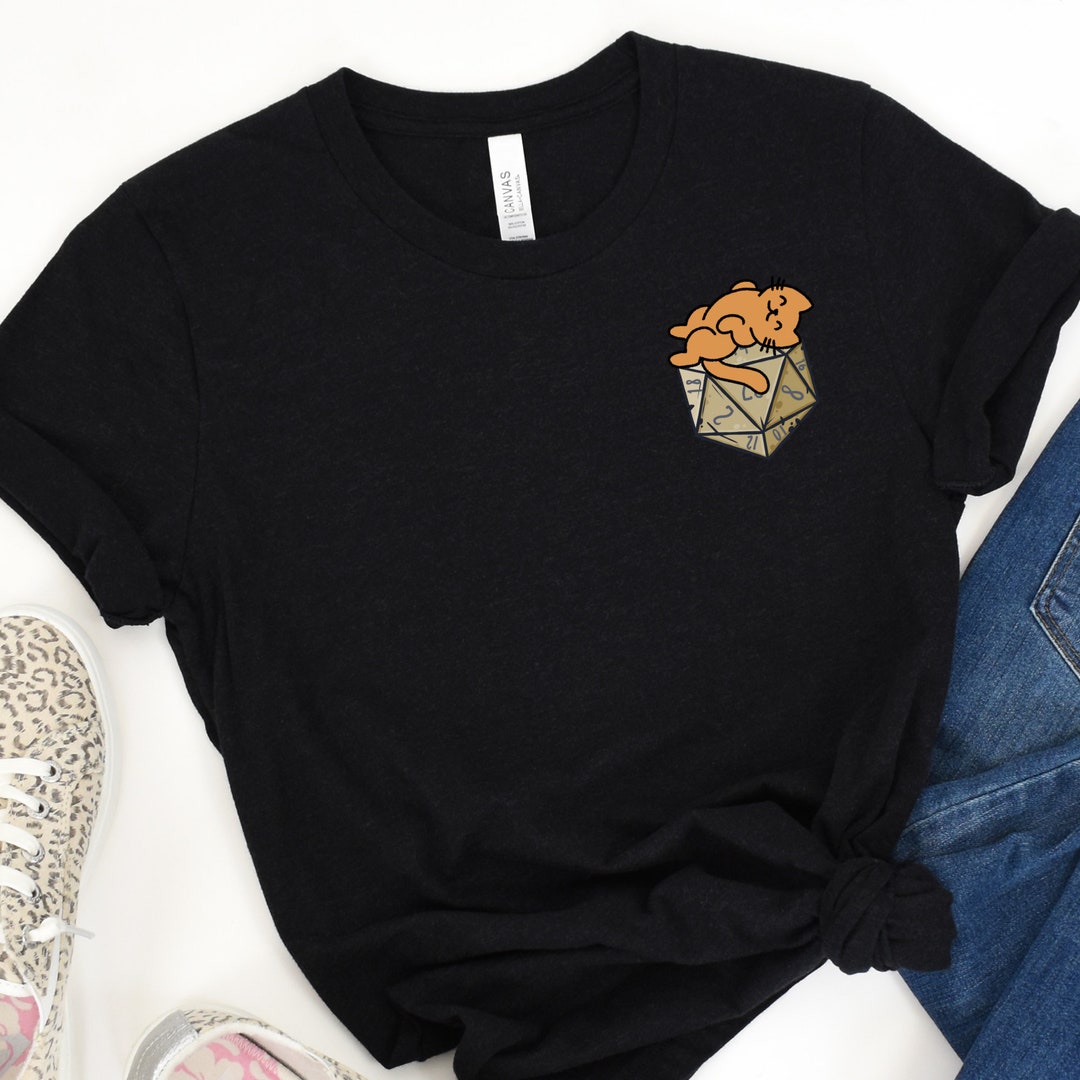 Funny Cat DND Dice Shirt Dnd Dice Shirt Dnd Shirt Gaming - Etsy