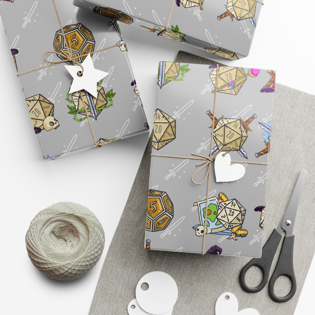 Dungeons and Dragons Christmas Wrapping Paper, Dungeon Master Gift Wrap ...