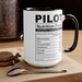 FUNNY PILOT MUG, Nutritional Information Large Ceramic Pilot Mug, What ...