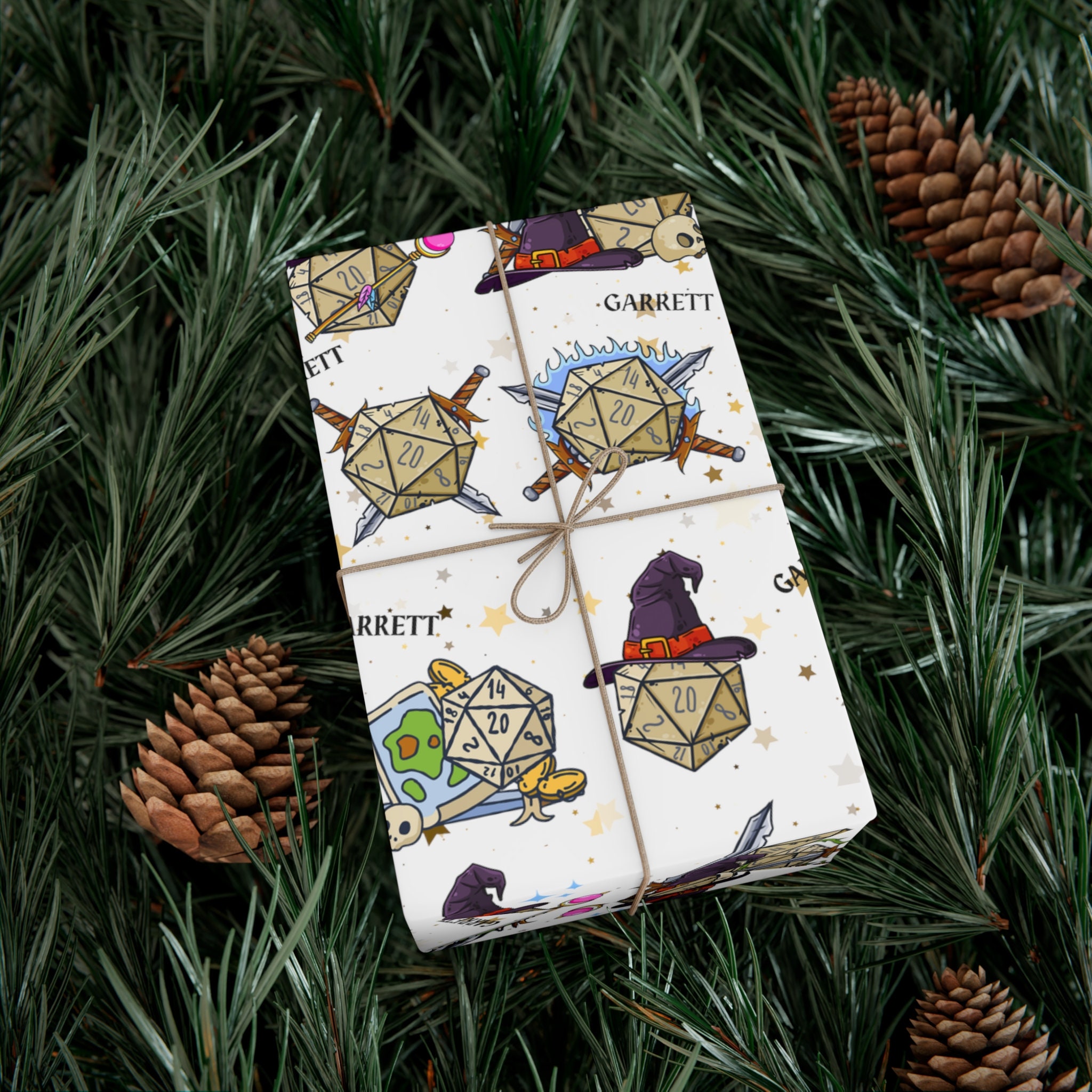 DND Custom Wrapping Paper Dungeons and Dragons Wrap Rpg Gift - Etsy