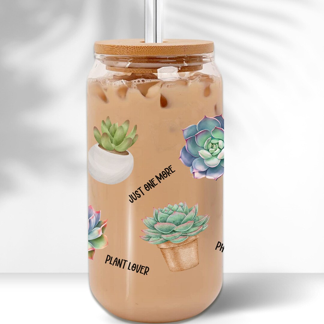 SUCCULENT LIBBEY SIPPER Glass, Plant Lover Gift, Gift for Her, Plant ...