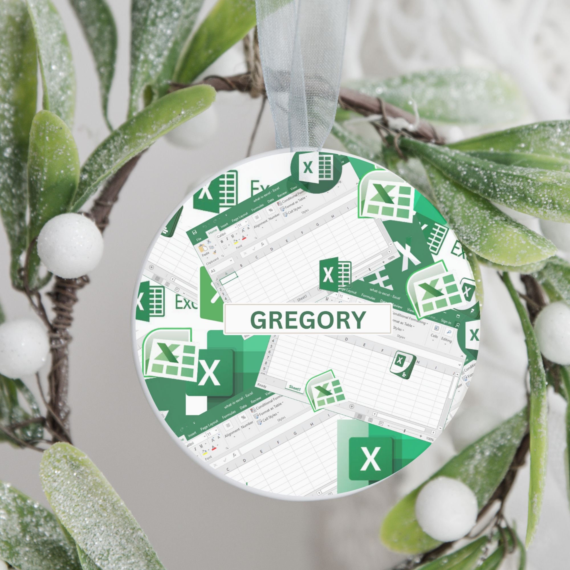 CUSTOM Accountant Ornament, Custom Excel Spread Sheet Gift for CPA ...