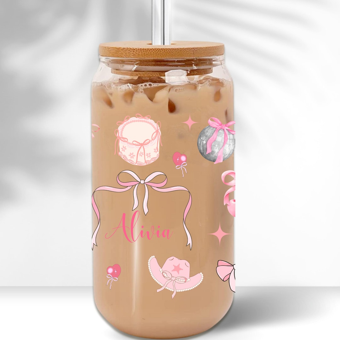 COQUETTE THINGS Libbey Glass Can Sipper, Coquette Girl Gift, Girly Era ...