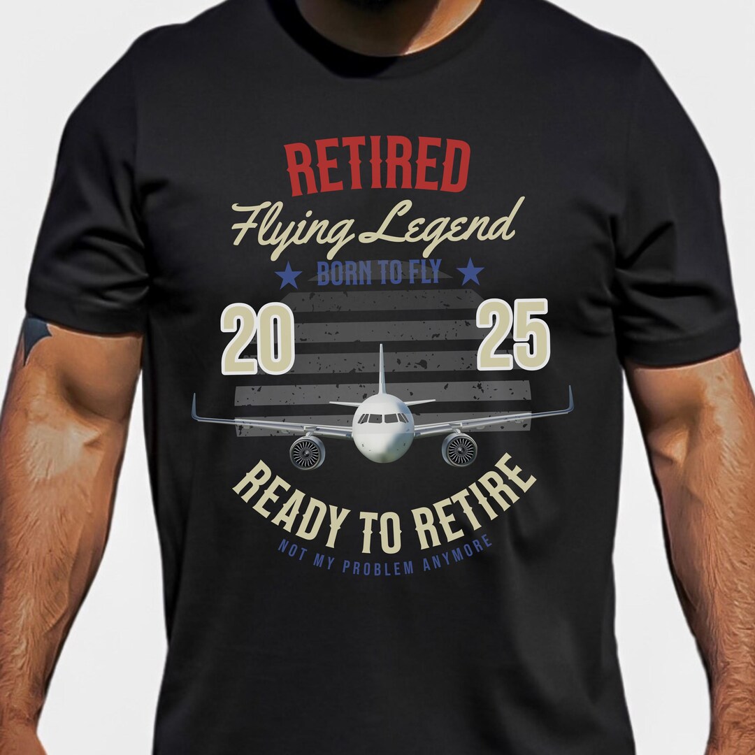 RETIRED PILOT SHIRT, Pilot Retirement Gift, Retired Pilot Gift, Gift ...