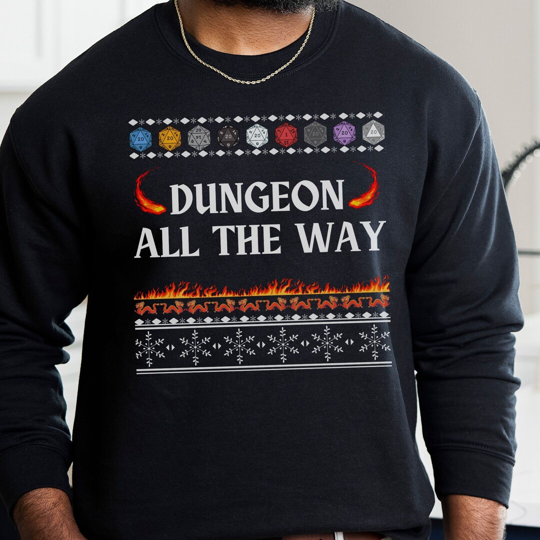 Custom DND Ugly Christmas Sweater, Dungeons and Dragons, Dnd Shirt, DND ...