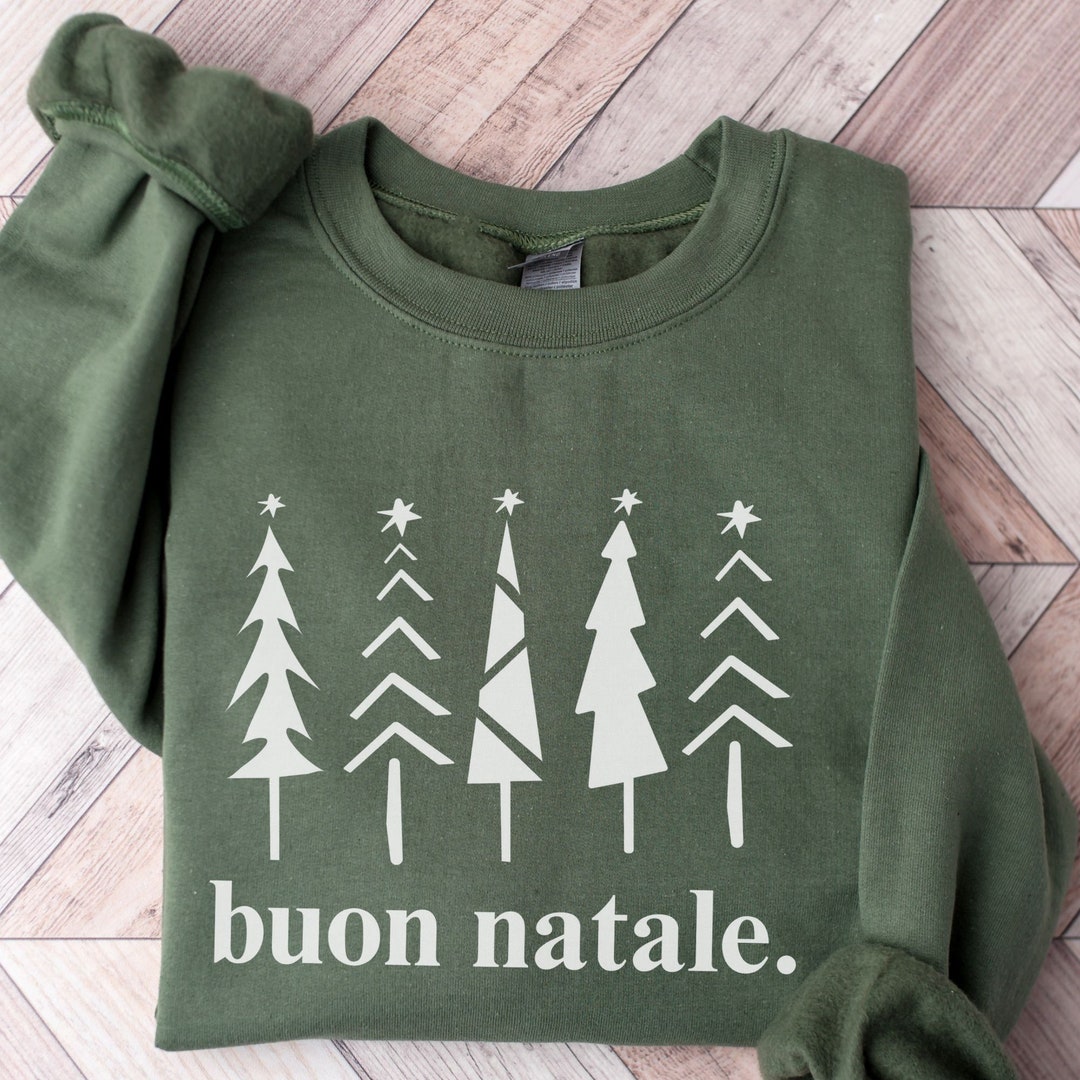 BUON NATALE With Trees, Merry Christmas in Italian, Italian Words ...