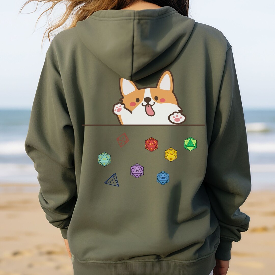 CORGI Dnd Dice Shirt Sleeve Design, Dnd Dice Sweatshirt, Gaming Dice ...