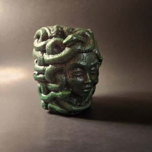Hand-painted Concrete Medusa Head Planter | Small Greek Mythology ...