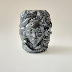 Hand-painted Concrete Medusa Head Planter | Small Greek Mythology ...