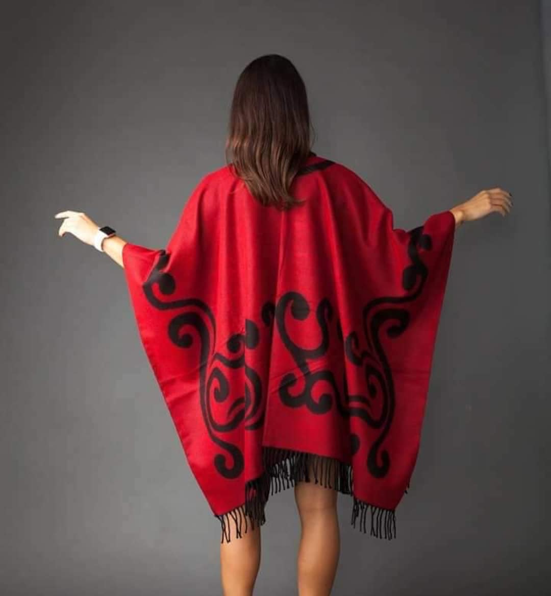 Winter Poncho, Long Open Front Poncho, Winter Big Shawl, Plus Size ...