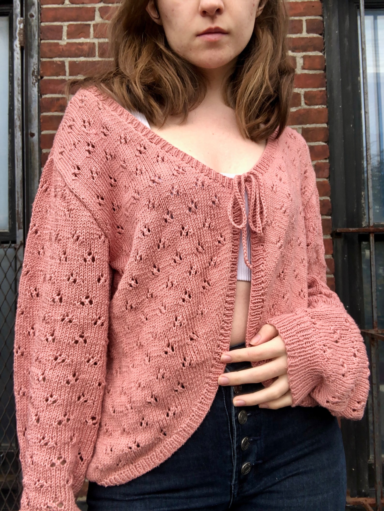 Lacy Days Cardi: Knit Pattern, PDF Pattern, Knit Single-tie Cardigan ...