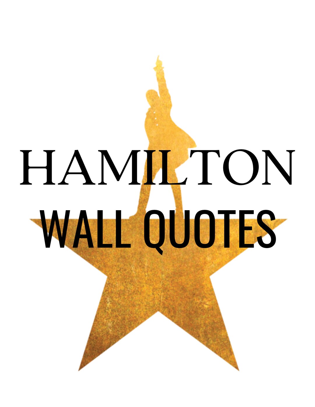 Hamilton Musical Poster Set: Theater Quote Art Prints (8x10 Digital ...