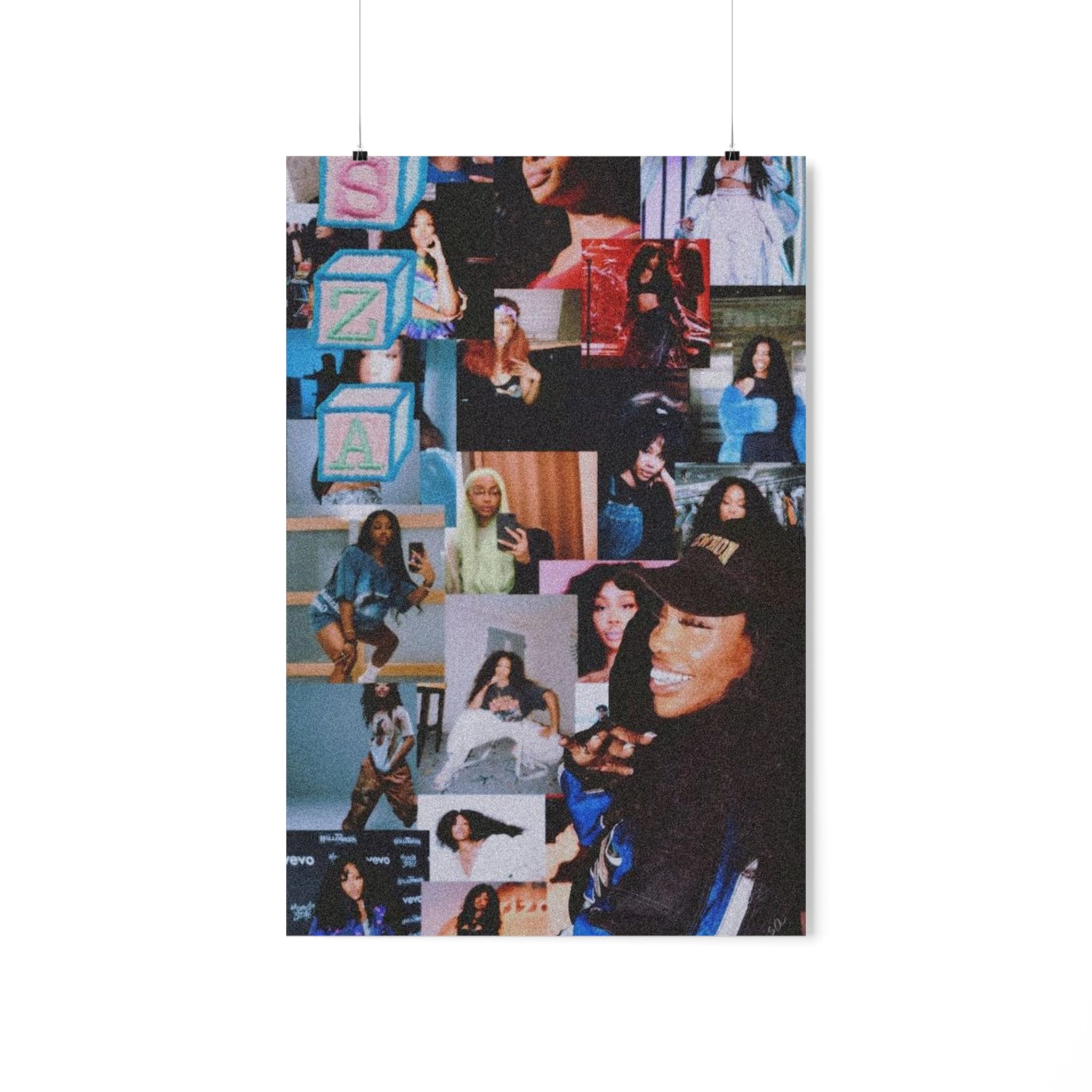SZA Grainey Collage Premium Matte Vertical Posters sold by Ignorance ...