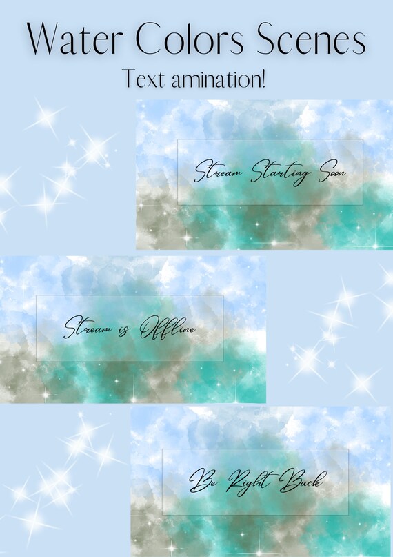 Watercolor Stream Overlay Pack Animated - Etsy