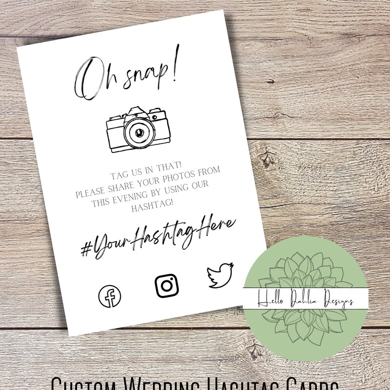 Hashtag Card - Etsy UK