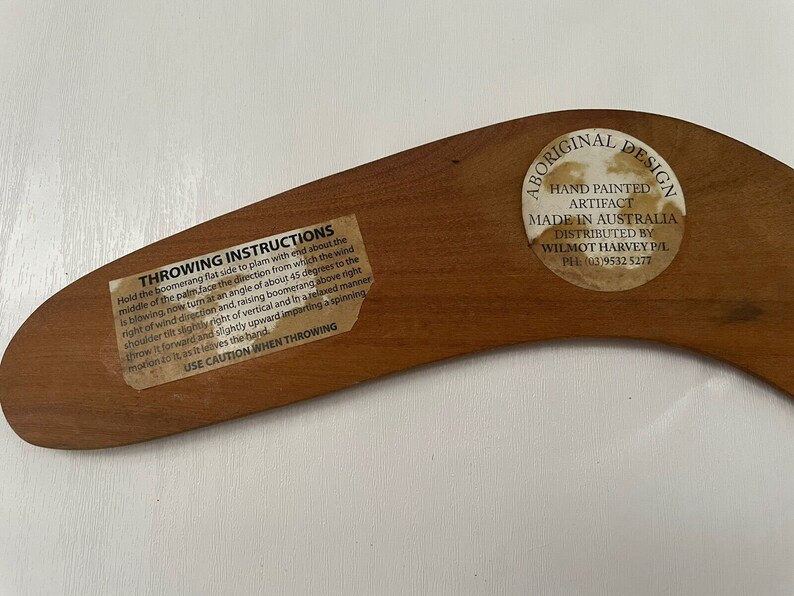 Handpainted Australian Aboriginal Art Wooden Boomerang - Etsy