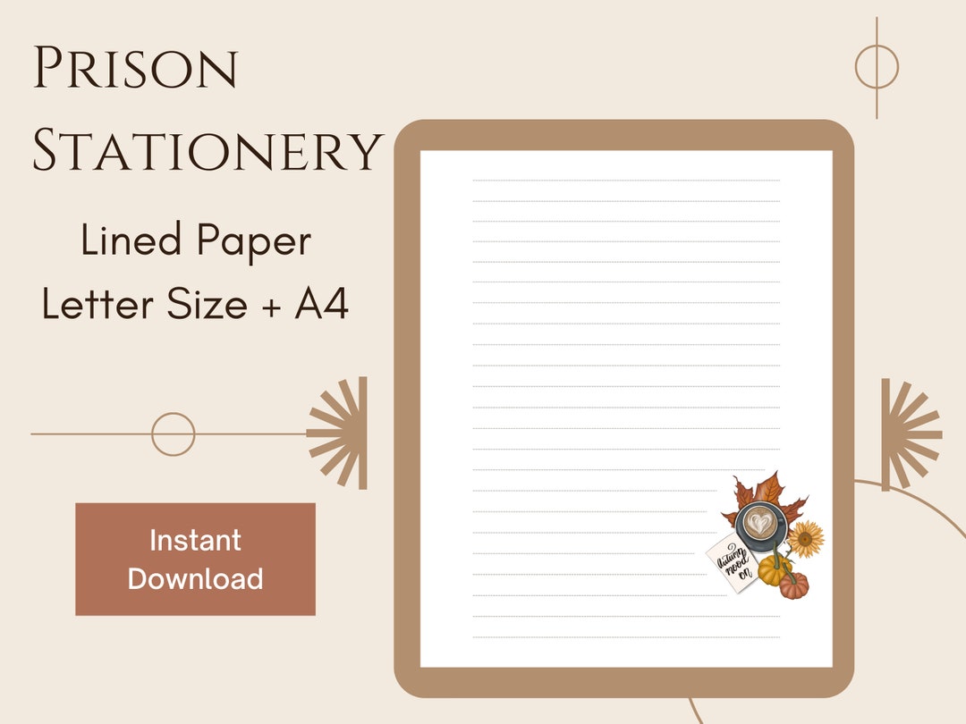 Fall 03 | Printable Stationery Paper | Prison Stationery | Lined Paper ...