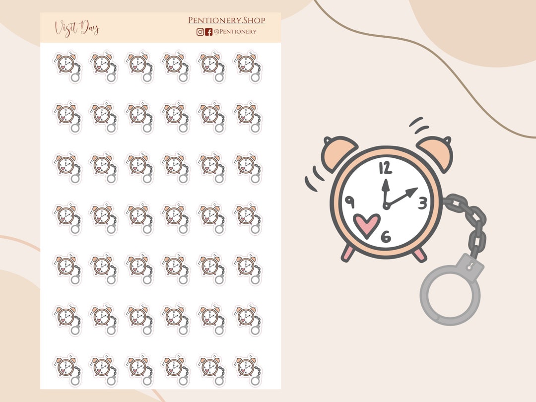 Cuffed Visit Day Stickers // Prison Wife Stickers // Planner Stickers ...