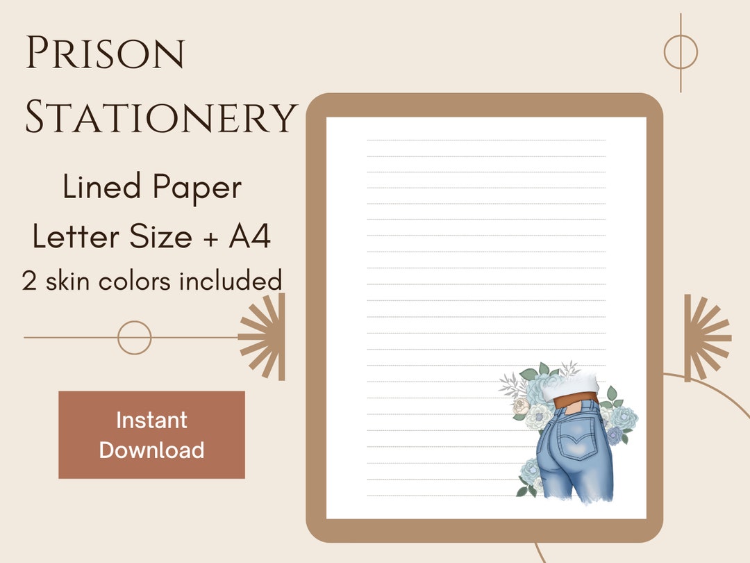 Denim | Printable Stationery Paper | Prison Stationery | Lined Paper ...