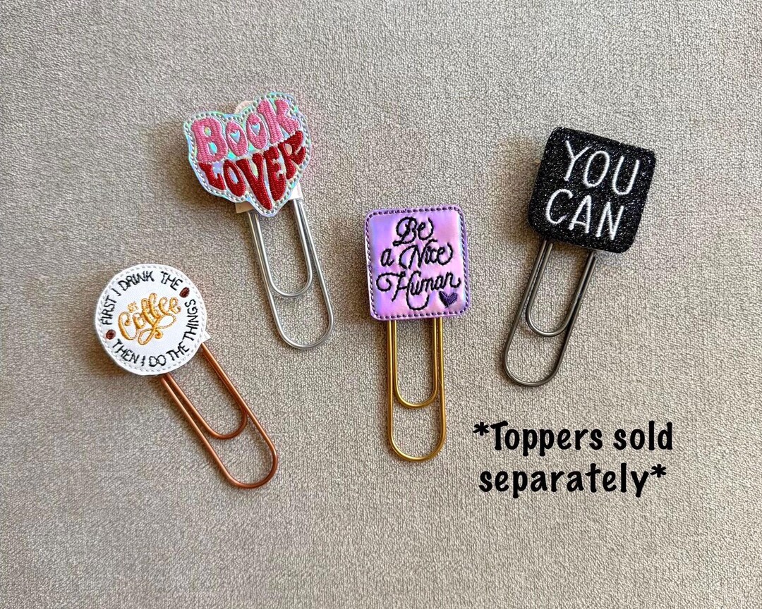 Jumbo Planner Paperclip With Velcro Base - Interchangeable Feltie Clip ...