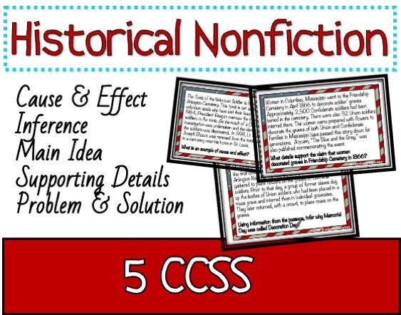 Memorial Day Nonfiction Task Cards, Homeschool Reading Curriculum ...