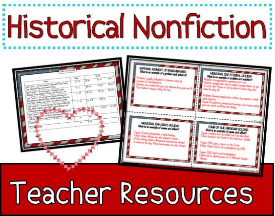 Memorial Day Nonfiction Task Cards, Homeschool Reading Curriculum ...