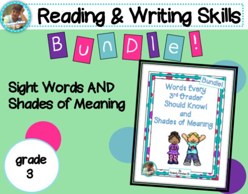 3rd Grade Sight Word Vocabulary Writing Bundle Manipulatives - Etsy