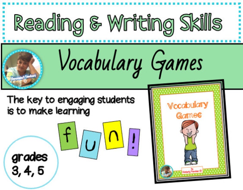 Vocabulary Practice Games and Foldable Crafts to Improve - Etsy