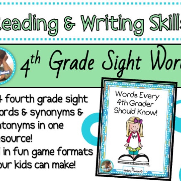 4th Grade Sight Words - Etsy