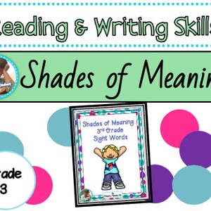 3rd Grade Sight Word Vocabulary, Writing Bundle, Manipulatives for ...