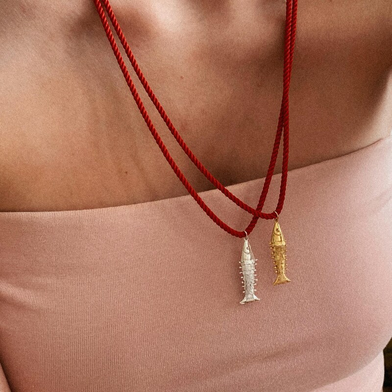 Red String Necklace - Etsy