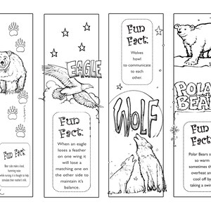 Fun Science Animal Facts Bookmarks to Color With Crayons or Markers ...