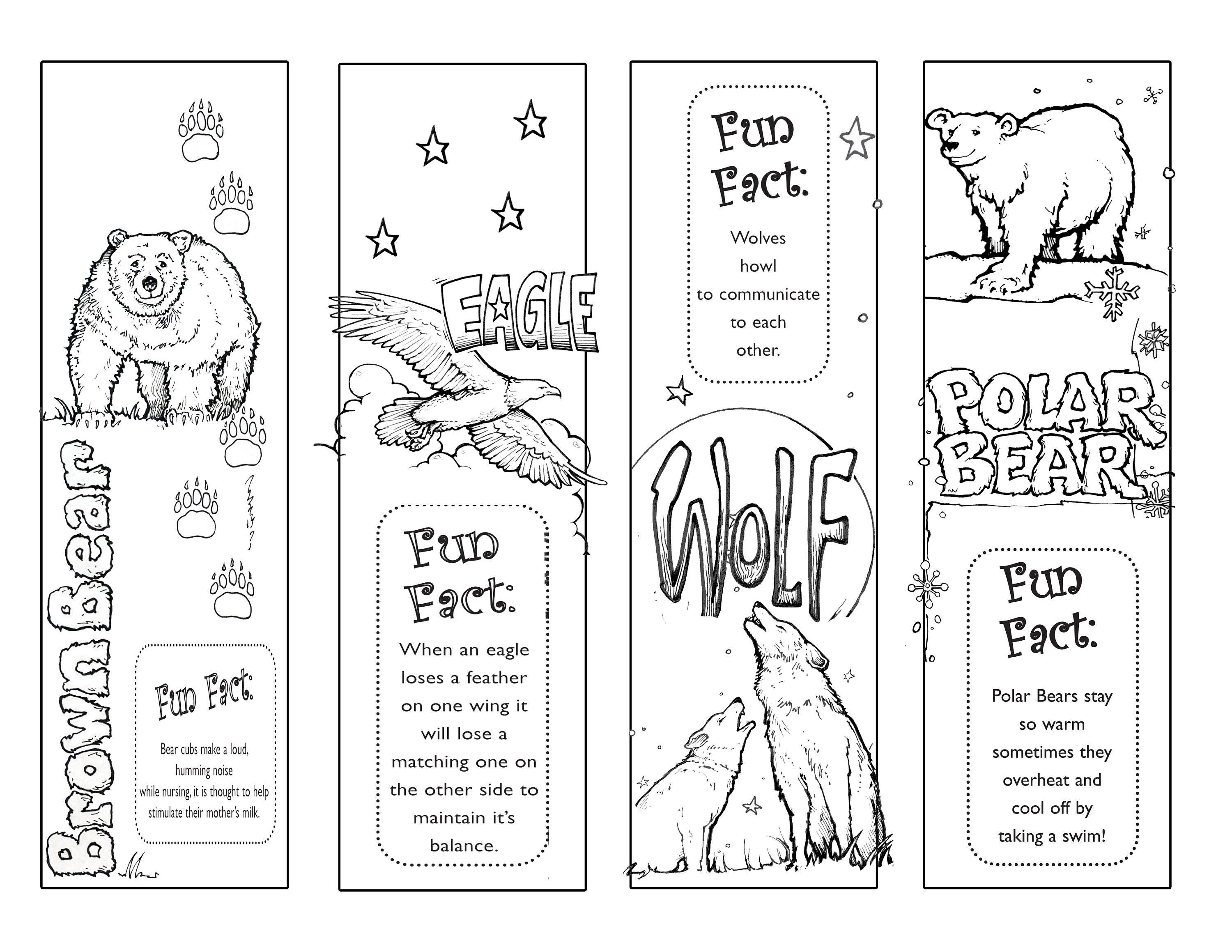 Fun Science Animal Facts Bookmarks to Color With Crayons or Markers ...
