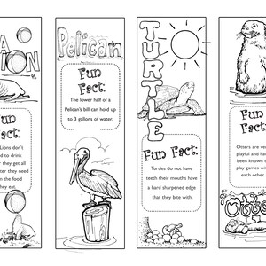 Fun Science Animal Facts Bookmarks to Color With Crayons or Markers and ...