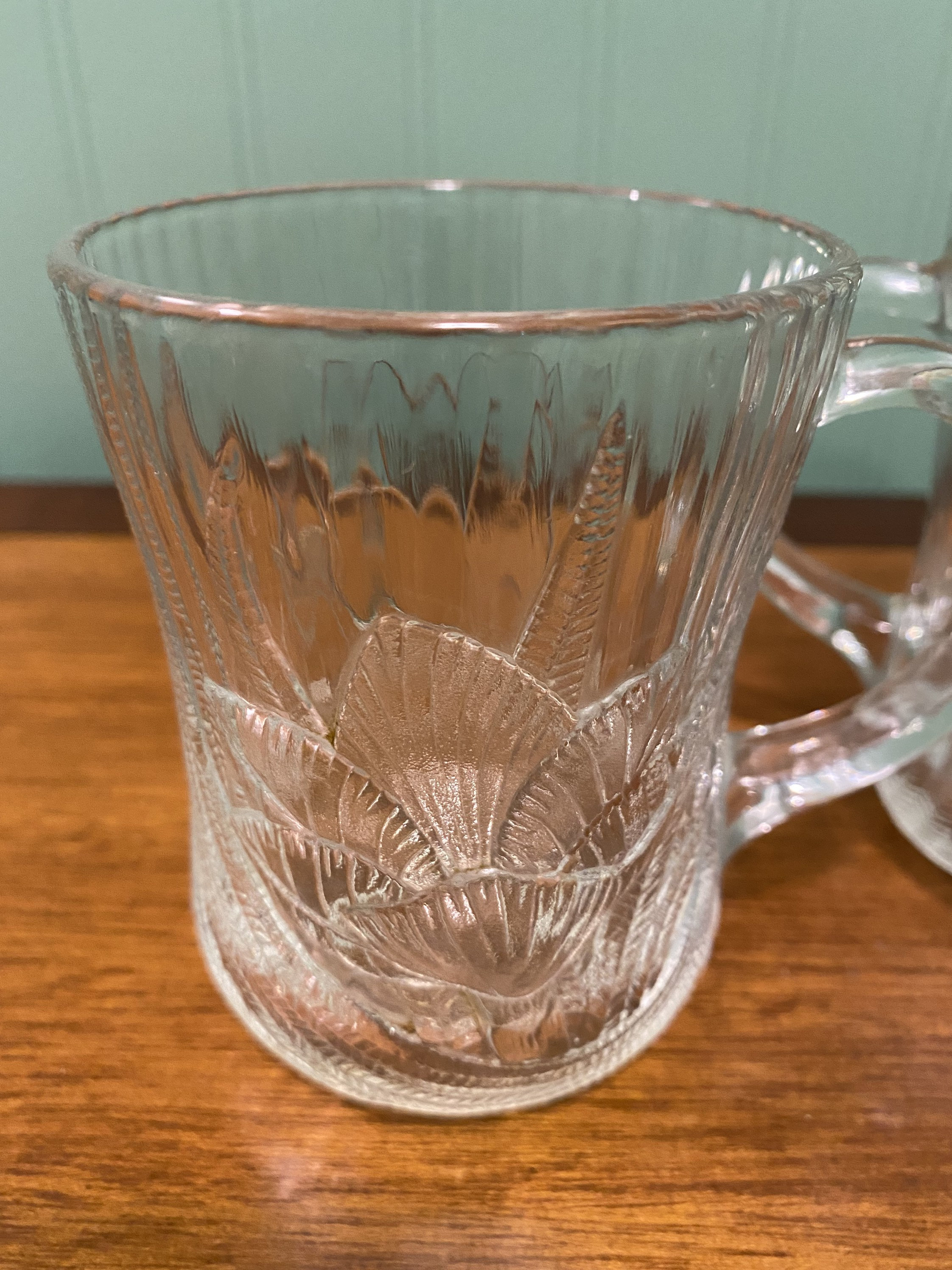 Arcoroc Clear Glass Mug Canterbury Pattern Mug Set Coffee Mug Clear ...
