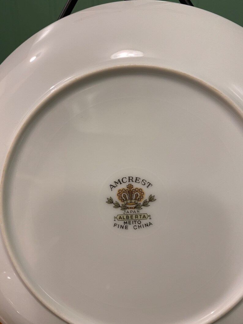 Set of 6 Vintage Amcrest Alberta Pattern Salad Plates Made by Meito ...