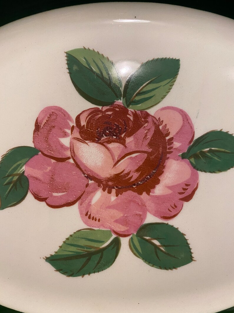 Vintage Taylor Smith & Taylor Pink Rose Pattern Serving Platter - Etsy