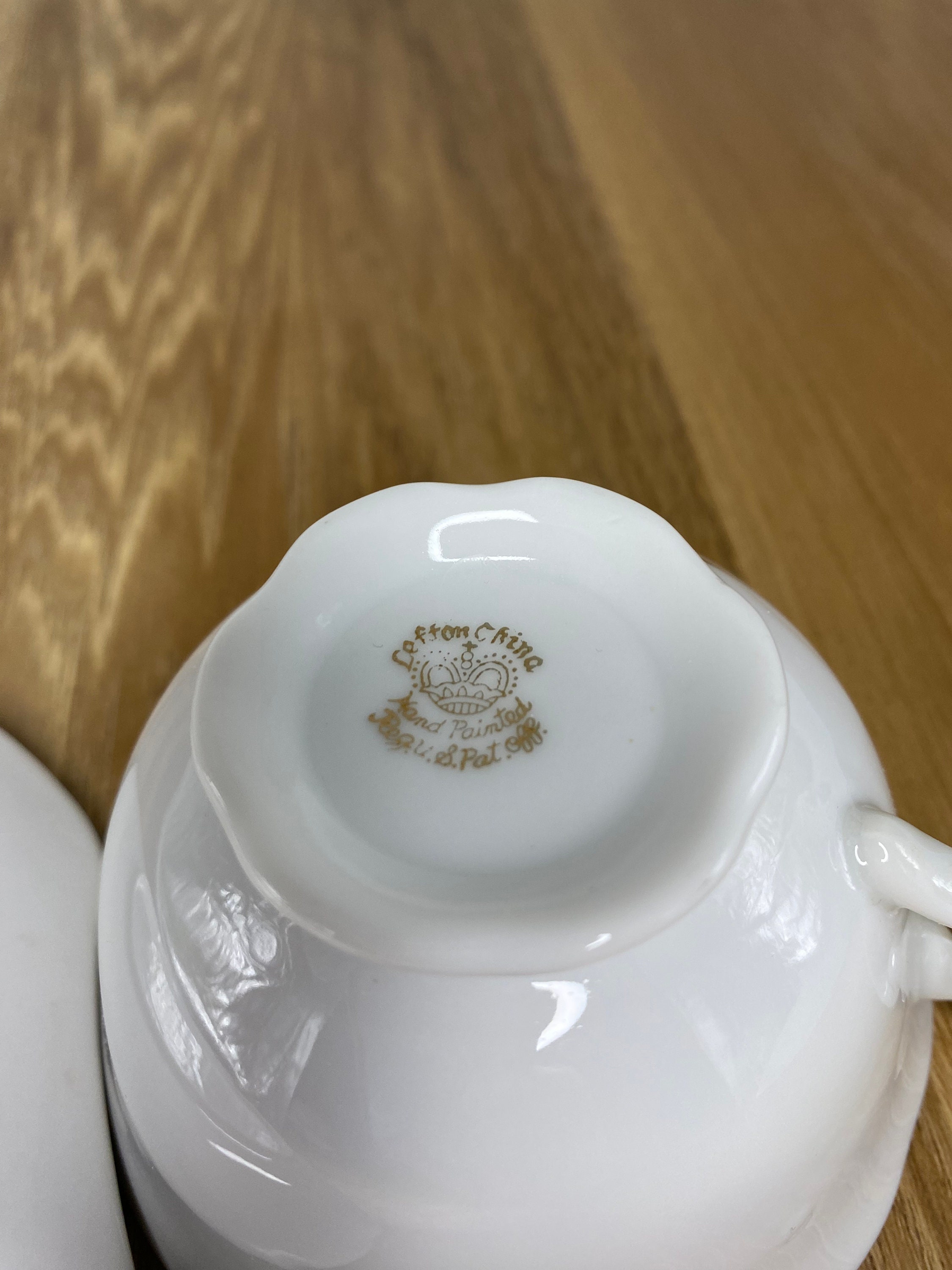 Vintage Lefton China Hand Painted Gold Leaf Wheat Pattern NE2768 ...