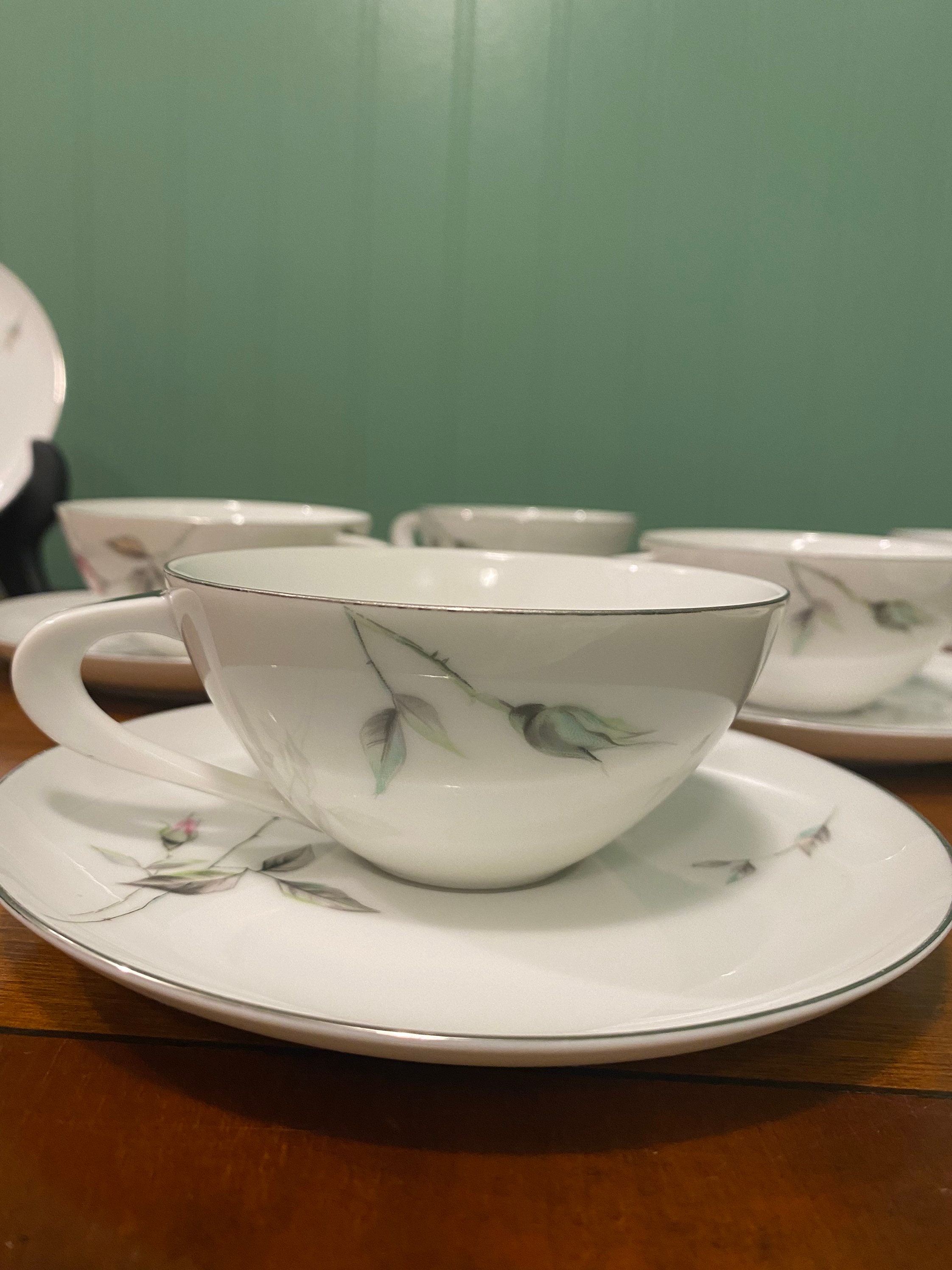 Beautiful Vintage Fine China Tea Cups and Saucers by Sango in the Dawn ...