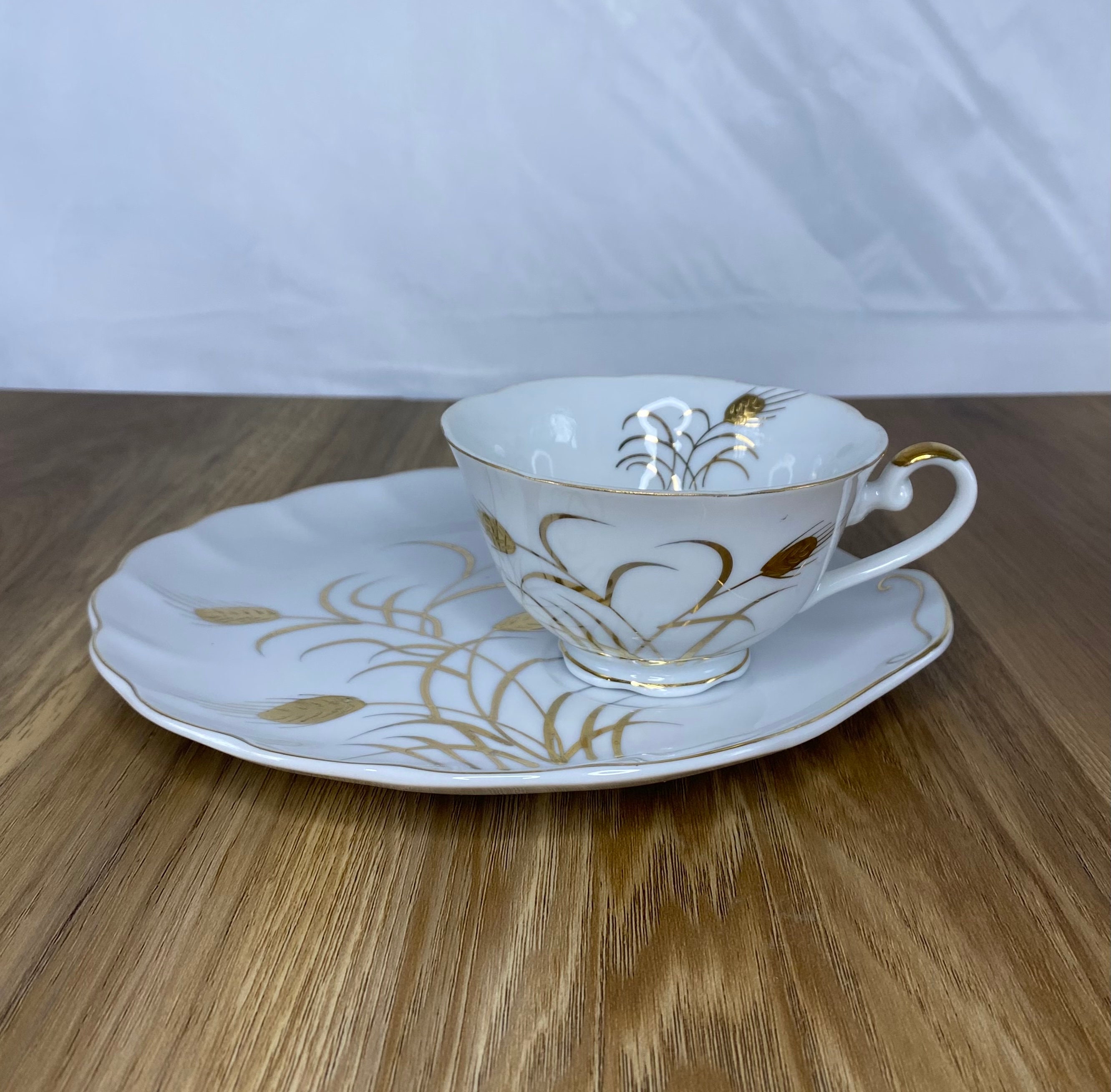Vintage Lefton China Hand Painted Gold Leaf Wheat Pattern NE2768 ...