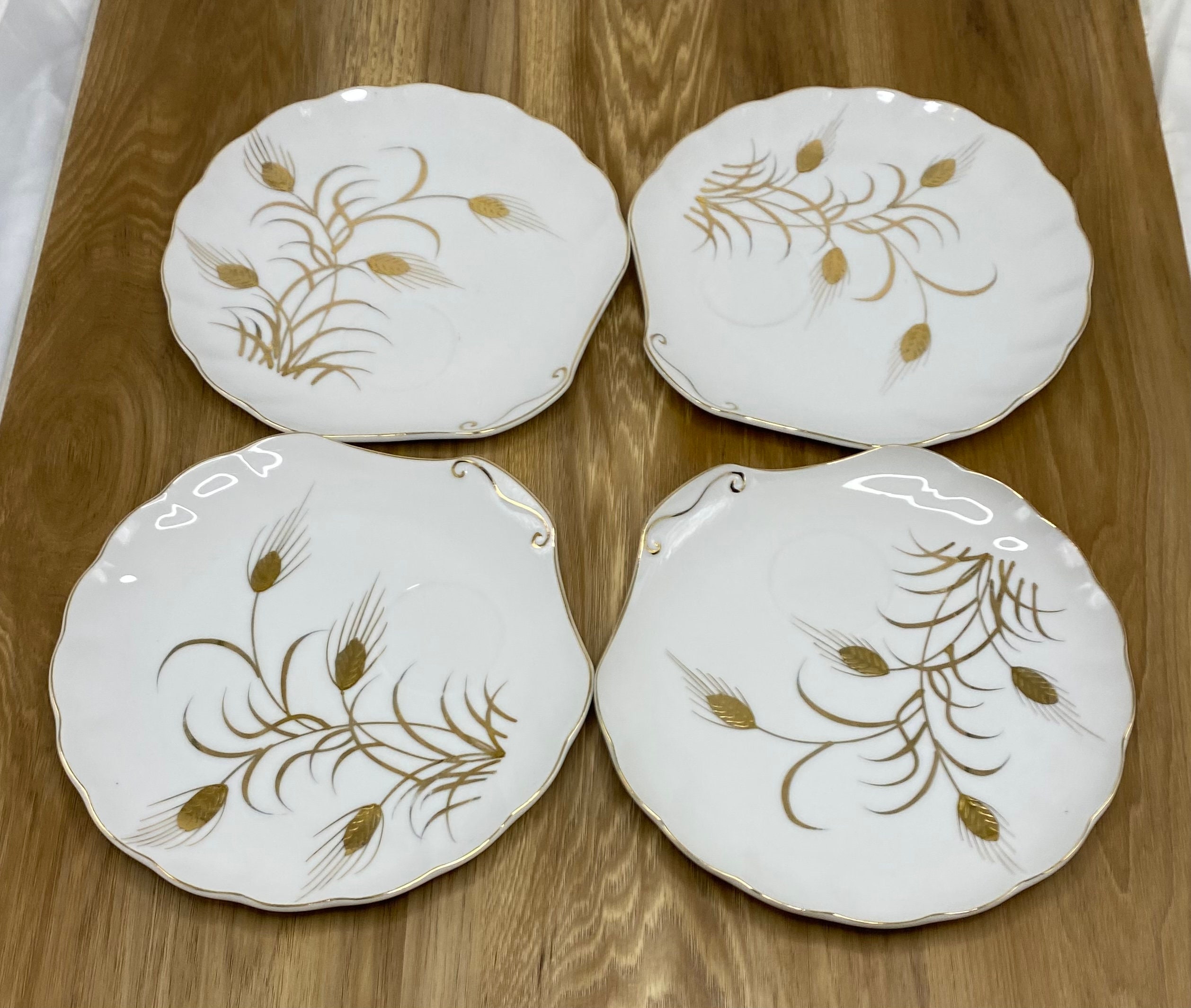 Vintage Lefton China Hand Painted Gold Leaf Wheat Pattern NE2768 ...