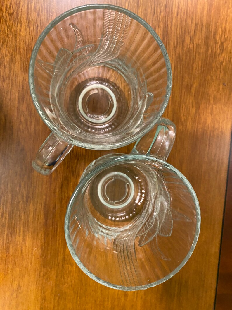 Arcoroc Clear Glass Mug Canterbury Pattern Mug Set Coffee Mug Clear ...