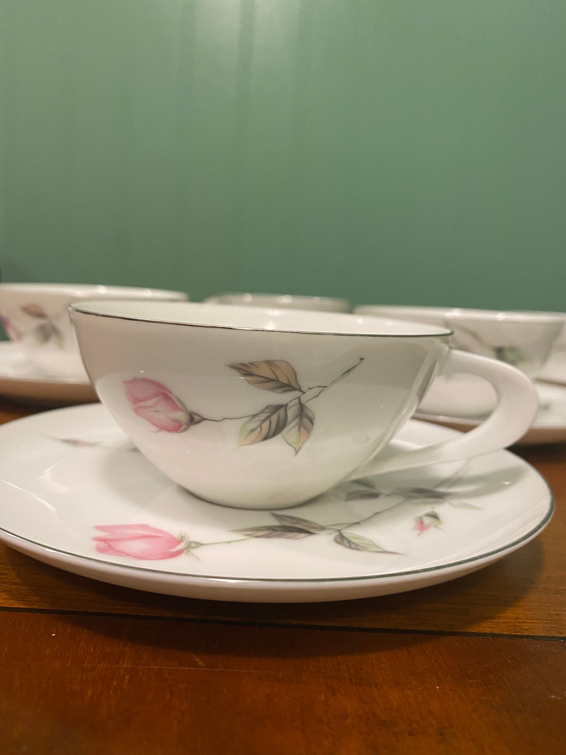 Beautiful Vintage Fine China Tea Cups and Saucers by Sango in the Dawn ...