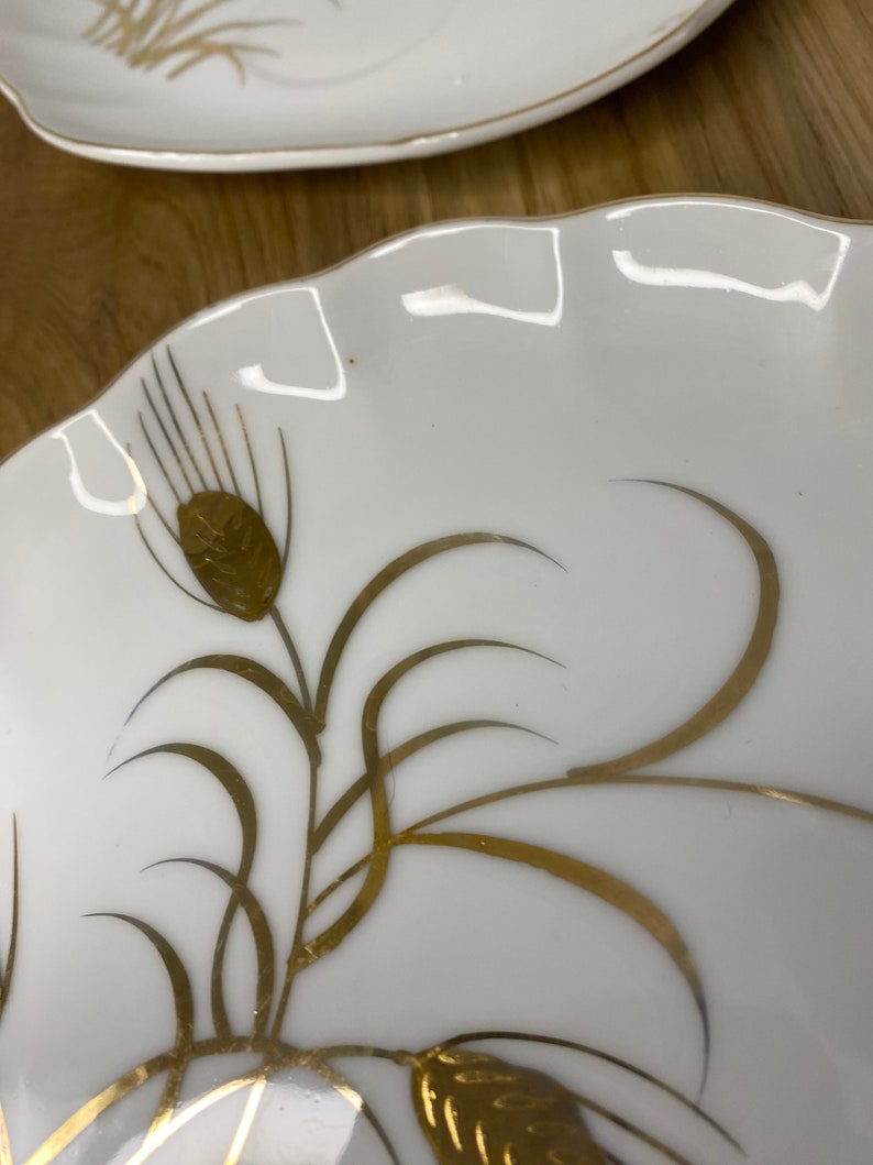 Vintage Lefton China Hand Painted Gold Leaf Wheat Pattern NE2768 ...