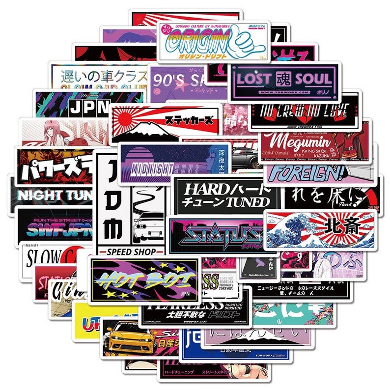 Random JDM Anime Stickers/japanese Stickers/window Stickers - Etsy