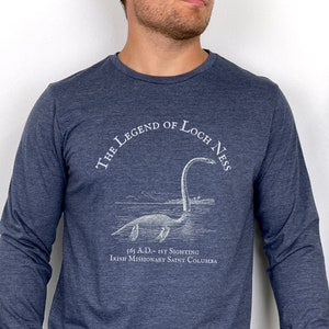 Vintage Style Long Sleeve Loch Ness Monster Shirt, Scottish Loch Ness ...