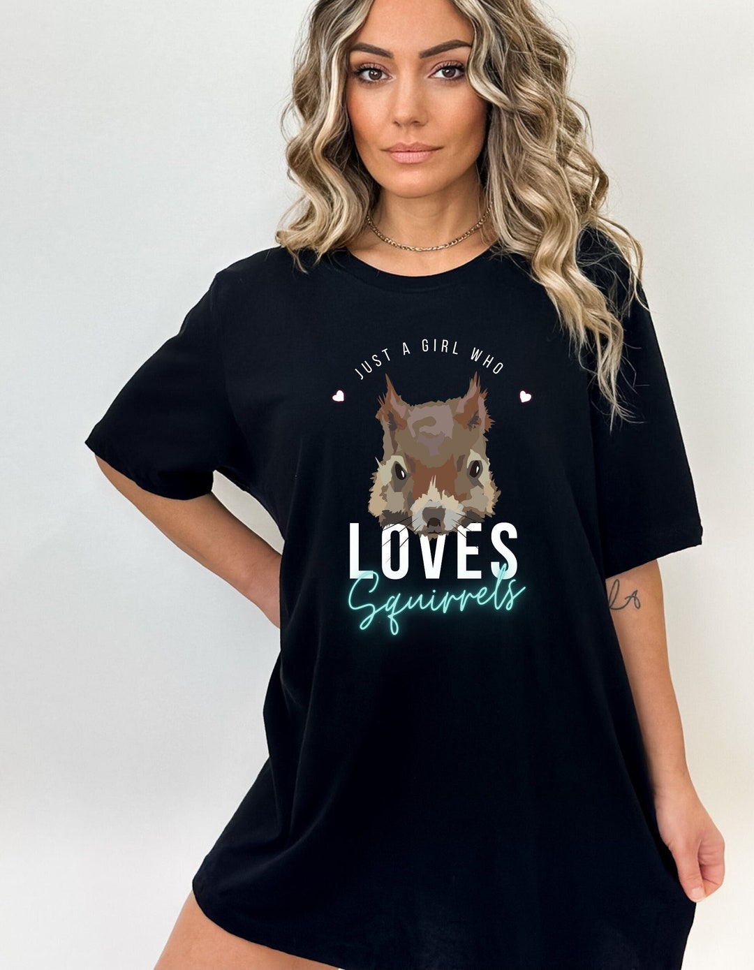 Just A Girl Who Loves Squirrels Sweatshirt & T-shirt Squirrel Lover Tee ...