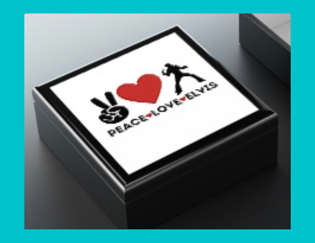 Peace Love Elvis Jewelry Box, Elvis Gift, Ladies Jewelry Box, Gift for ...