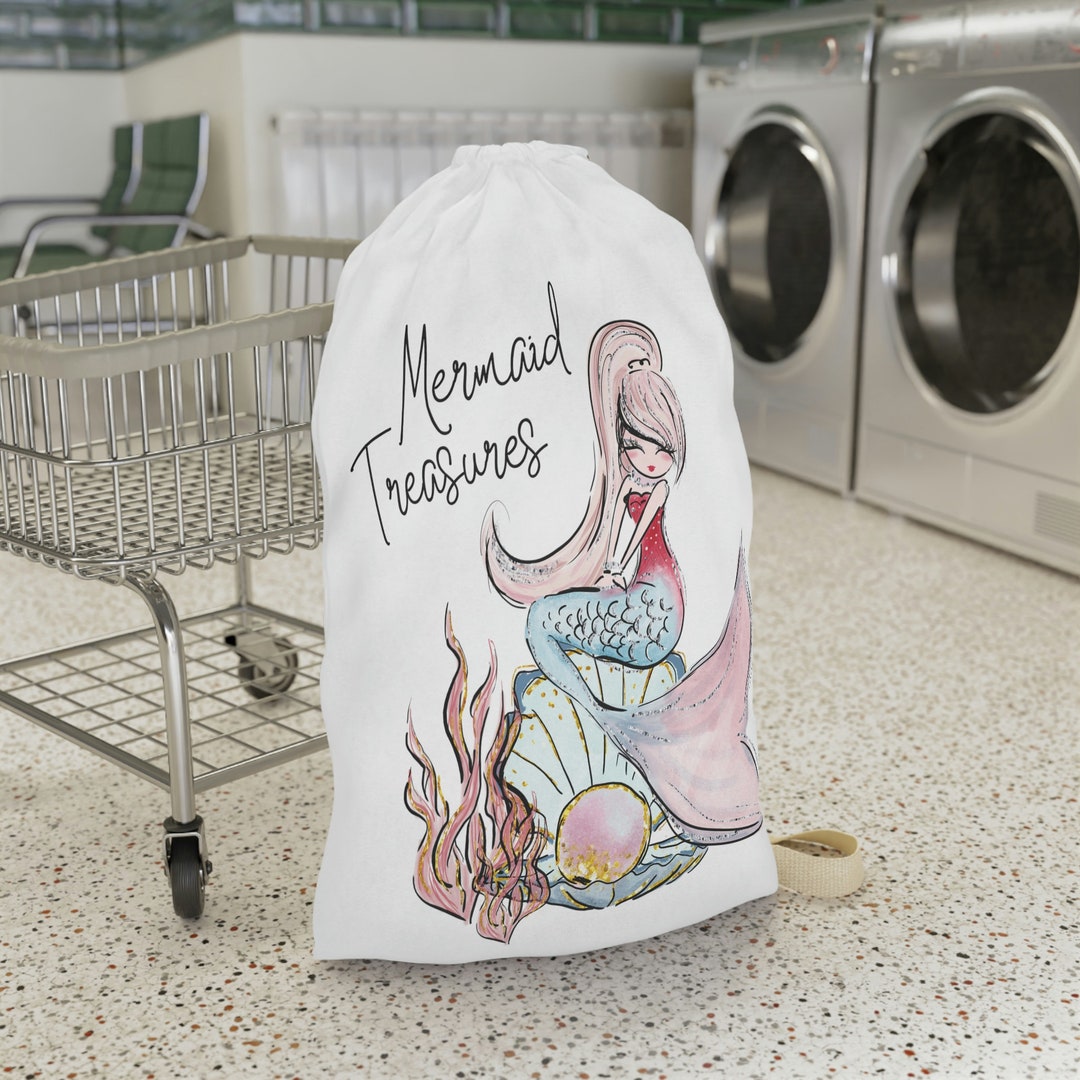Mermaid Treasures Laundry Bag, Mermaid Gifts, Mermaid Bedroom Decor ...